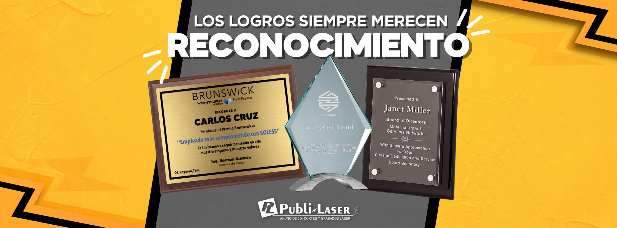Reconocimientos y Trofeos - PubliLaser